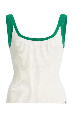 Simkhai Rayne Knit Cotton-blend Tank Top - White