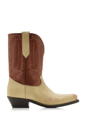 GOLDEN GOOSE Wish Star Low Leather Boots - Brown