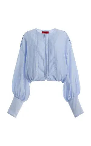 THE LATEST Striped Poplin Shirt - Blue
