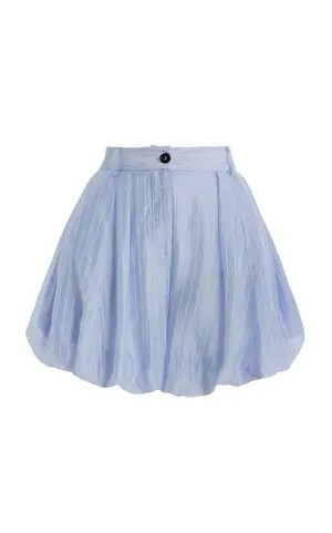 THE LATEST Dafne Striped Pleated Shorts - Blue