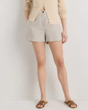 Quince European Linen Trouser Shorts - Flax