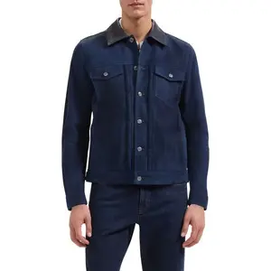 Bugatchi Leather Trucker Jacket