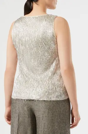 Marina Rinaldi Celebre Sequin Sleeveless Top