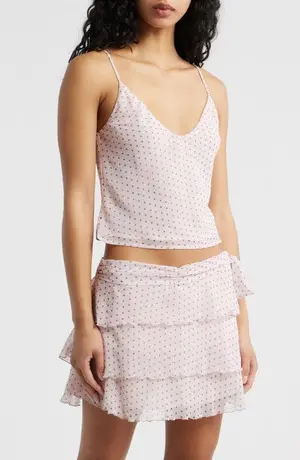 BELLA VENICE Sila Polka Dot Camisole - Pink