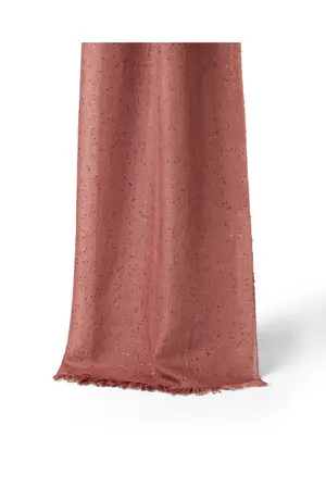 Brunello Cucinelli Cashmere And Silk Diamond Yarn Scarf Orange