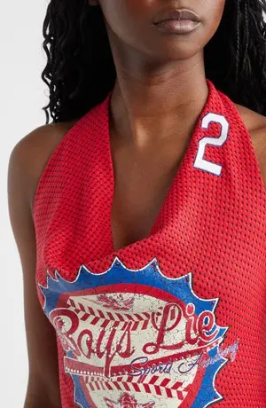 BOYS LIE Graphic Halter Crop Top