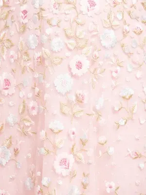 NEEDLE & THREAD Ethereal Blooms Frill Ankle Gown - Seashell/multi