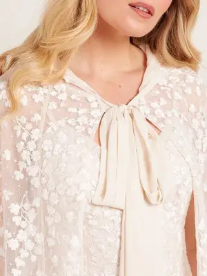NEEDLE & THREAD Scatter Blossom Hooded Long Cape