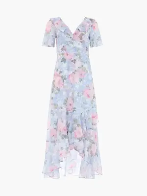 NEEDLE & THREAD Camille’s Garden V-neck Ankle Gown