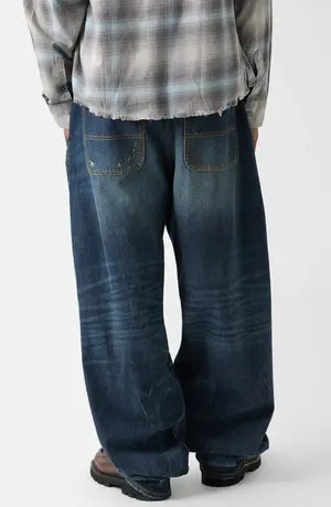 GUESS ORIGINALS Distressed Wide Leg Jeans