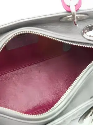Dior 2010s Lady Canage Leather Tote Bag - Grey