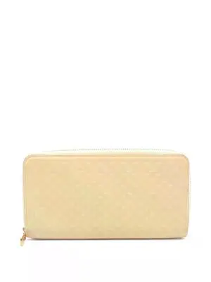 LOUIS VUITTON 2010s Zippy Nanogram Round Zipper Long Wallet Neutrals