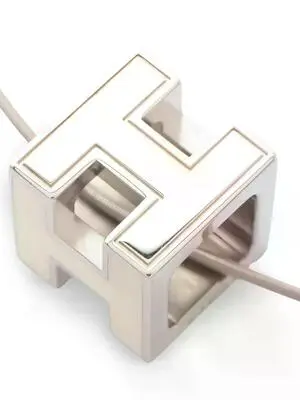 Hermès Cage D'h Cube Necklace - Silver