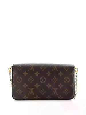 LOUIS VUITTON Felicie Pochette Monogram Canvas Crossbody Bag - Brown