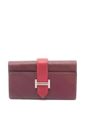 Hermès 2015 Bearn Bi-fold Leather Wallet - Red