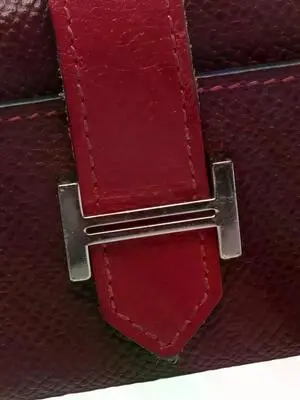 Hermès 2015 Bearn Bi-fold Leather Wallet - Red