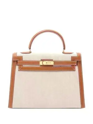 Hermès 1991 Kelly 32 Leather Handbag - Neutrals