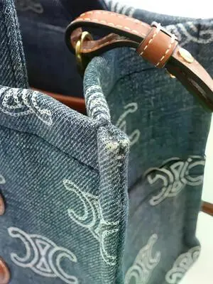 Celine 2010s Small Cabas Thais Tote - Blue