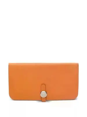 Hermès 2019 Dogon Bi-fold Long Leather Wallet - Orange
