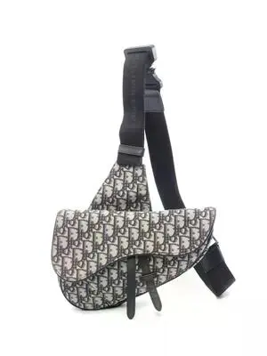 Dior 2010s Saddle Oblique-jacquard Messenger Bag