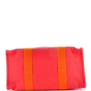 Hermès Petit Chartier Nappy Bag Printed Toile Large