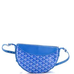 Goyard Hirondelle Shoulder Bag Coated Canvas And Leather - Blue