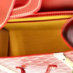 Goyard Saigon Top Handle Bag Coated Canvas With Leather Pm