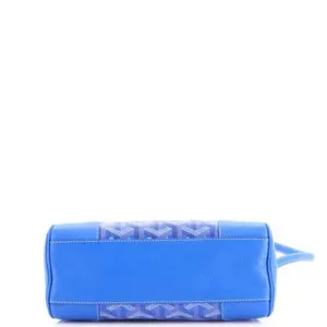 Goyard Saigon Top Handle Bag Coated Canvas With Leather Mini - Blue
