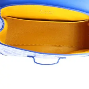 Goyard Saigon Top Handle Bag Coated Canvas With Leather Mini - Blue