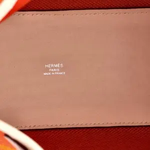 Hermès Cabas H En Biais Tote Canvas With Leather 27 - Orange