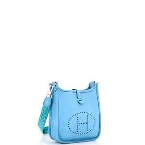 Hermès Evelyne Tpm Bag Clemence Leather Gen Iii - Celeste