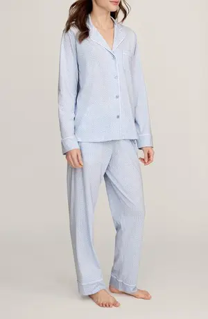 PETITE PLUME Geo Classic Lightweight Pima Cotton Pajamas