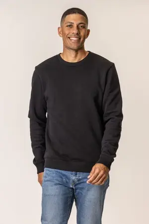 VOTTERA Organic Cotton Sweatshirt - Black