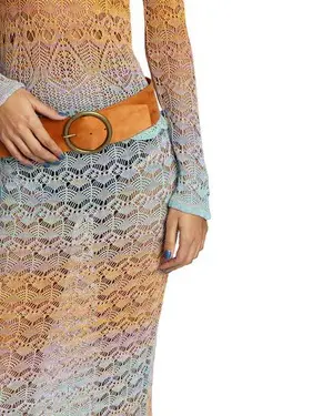 Anna Sui Ombre Space Dye Crochet Skirt