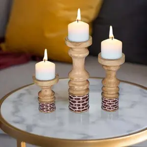 MELA ARTISANS Gramercy Pillar Candleholder Set