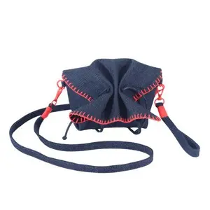 Carlos Falchi Mini Butterfly Leather Bag - Denim