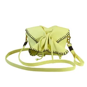 Carlos Falchi Mini Butterfly Leather Bag - Lemon