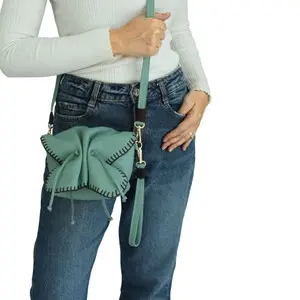 Carlos Falchi Mini Butterfly Leather Bag - Teal