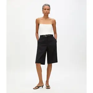 Another Tomorrow Zip Up Shorts For Women