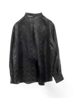 Hermès 2010s Bow Tie Long Sleeve Blouse