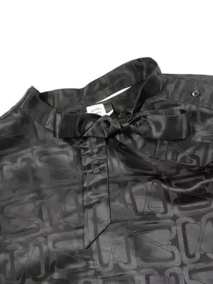 Hermès 2010s Bow Tie Long Sleeve Blouse