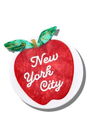 SOLAR ECLIPSE Hand Painted Ny Apple Phone Grip - Red