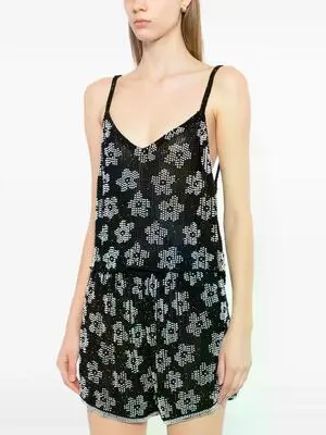 Ashish Floral Sequin Top