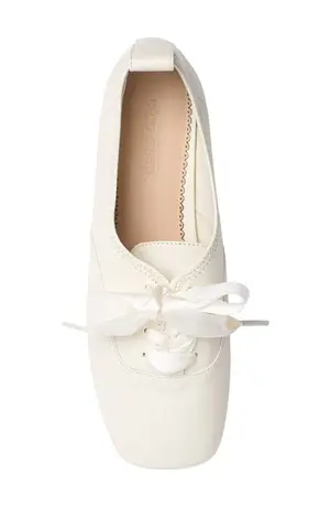 Cinq À Sept Christina Lace-up Flats - Ivory