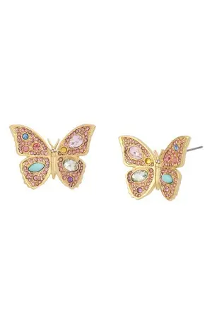 Kurt Geiger Large Pavé Butterfly Stud Earrings