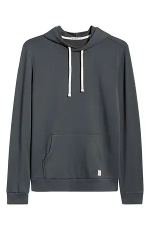 Marine Layer Cotton Blend French Terry Pullover Hoodie - Asphalt Grey