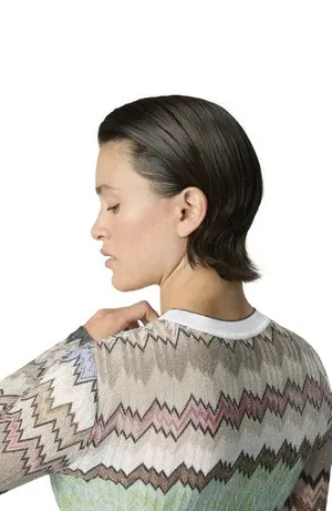 Missoni Crew-neck Knit Top In Viscose Lamé With Contrast Trims - Green& Brown