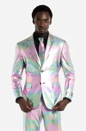 Opposuits Proper Pearly Slim Fit Two-piece Suit & Tie Set