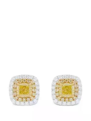 HYT JEWELRY Cushion Diamond Earrings - Silver