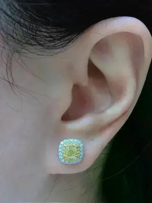 HYT JEWELRY Cushion Diamond Earrings